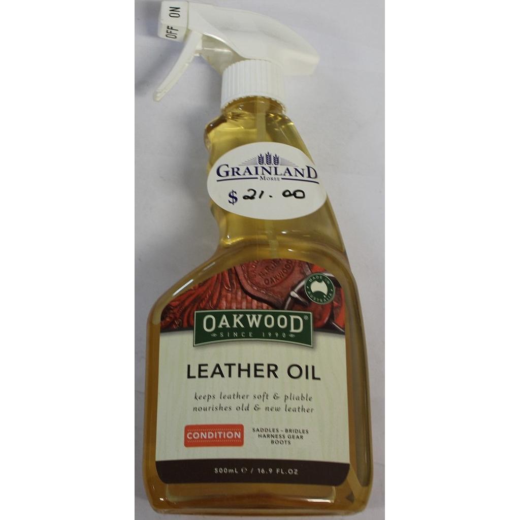 Oakwood Leather Oil Spray 500ml | Grainland Moree